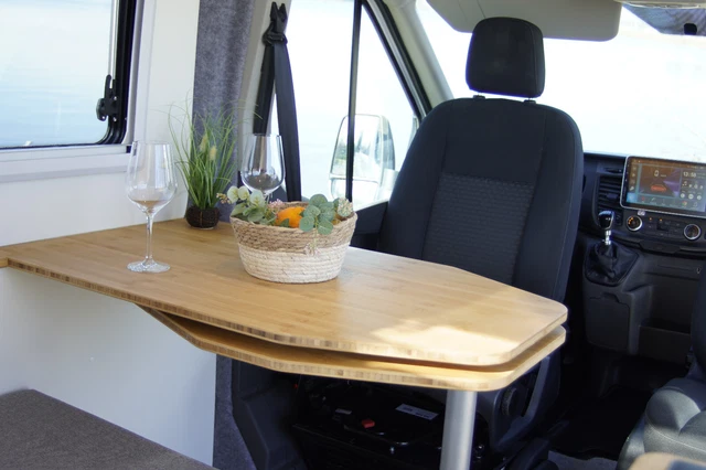 DREHTISCH BAMBUS TISCH Camper Van Esstisch Selbstausbau Wohnmobil EUR ...