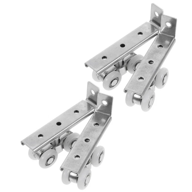 2 SETS SLIDING Door Track Roller Hanging Wheel Closet Mirror Rollers £ ...