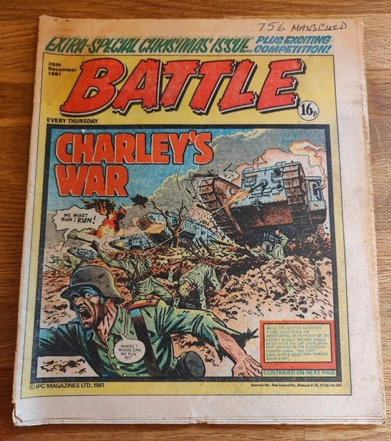 COMIC - VINTAGE Battle Action War Comic Dated 26th Dec 1981 UK Reading ...