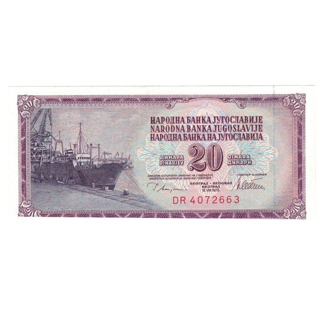 [#808922] BILLETE, 20 Dinara, 1978, Yugoslavia, 1978-08-12, KM:88b, UNC EUR 11,00 - PicClick FR