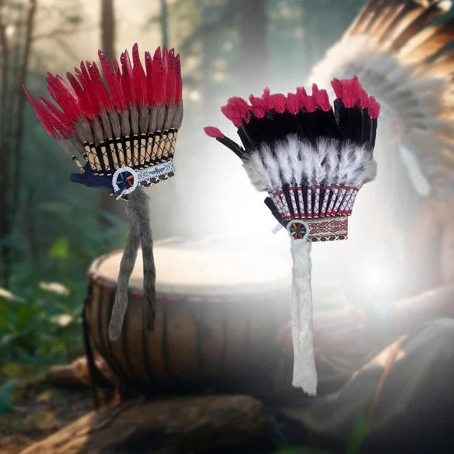 FEATHER HEADDRESS FOR Adults Decorative Headband for Halloween Stage ...