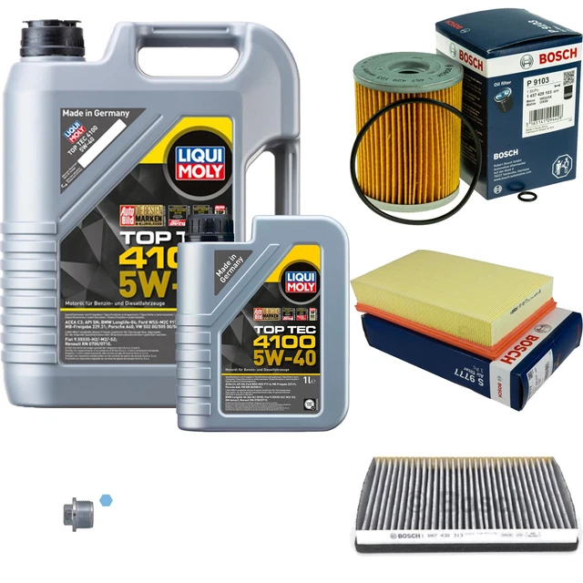 BOSCH INSPECTION SET 6L Liqui Moly Top Tec 4100 5W-40 pour De VW Passat EUR 129,67 - PicClick FR