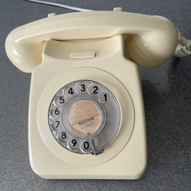 BT ROTARY DIAL Corded Telephone Vintage Cream, Retro Immaculate Clean ...