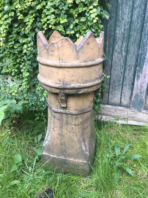 TRÈS BEL HABILLAGE Cheminée Boisseau Mitron MitRe Terre Cuite XIXe ...