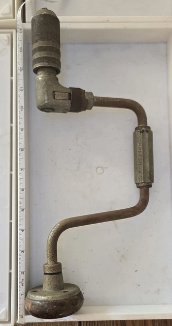 VINTAGE CRAFTSMAN RATCHETING Bit Brace Hand Drill Auger USA 15" $15.00 ...