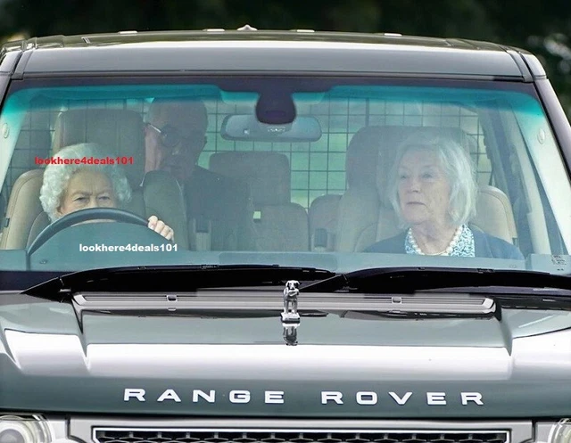 QUEEN ELIZABETH DRIVING Photo 4x6 Range Rover Royal Memorabilia $11.74 ...