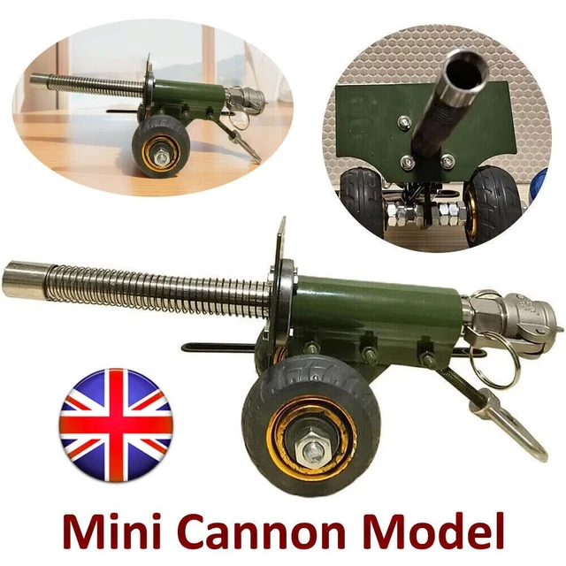 MINI ARTILLERY FIRECRACKER Launching Model Cannon Steel Military ...