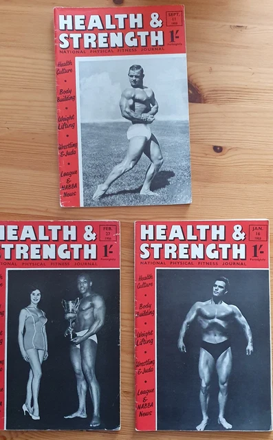HEALTH AND STRENGTH 3 magazines Vintage 1958 £10.03 - PicClick UK