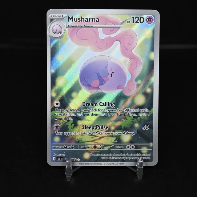 POKÉMON TCG S&V Black Bolt Musharna Holo Illustration Card 117/086 NM ...