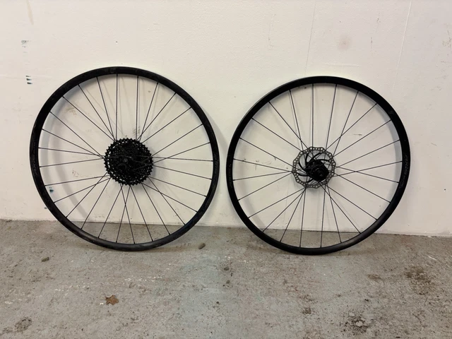 GRAVEL BIKE WHEEL Set 700c - Axis Elite rims Cassette & Fr Disc tube ...