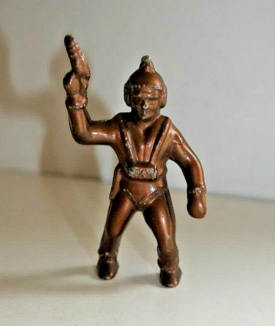 VINTAGE TUDOR ROSE Spaceman Figure Space Man Rare 1950's Bronze Plastic ...