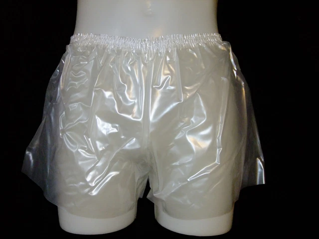 PVC BOXER SHORTS Mens Briefs Pants Plastic Underwear Shiny Boxers Crisp ...