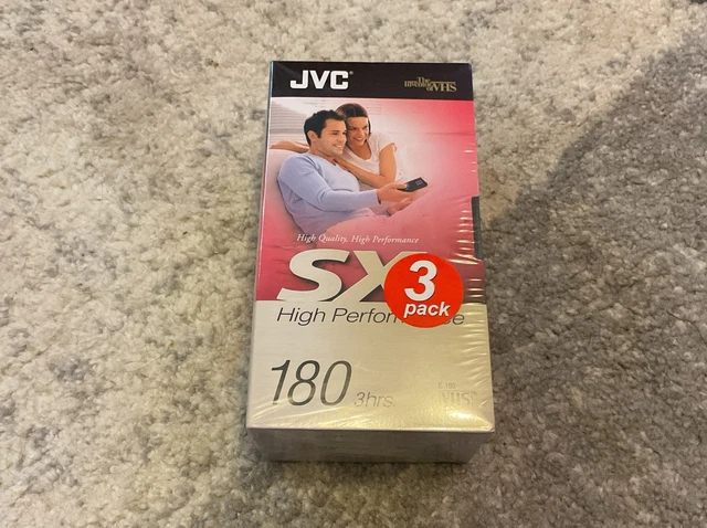3 X JVC E180 SX Blank VHS Video Tapes High Performance 3 Hours New Sealed Lot 1 £12.99 - PicClick UK