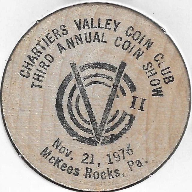 1976, CHARTIERS VALLEY Coin Club Show, McKees Rocks, Pennsylvania ...