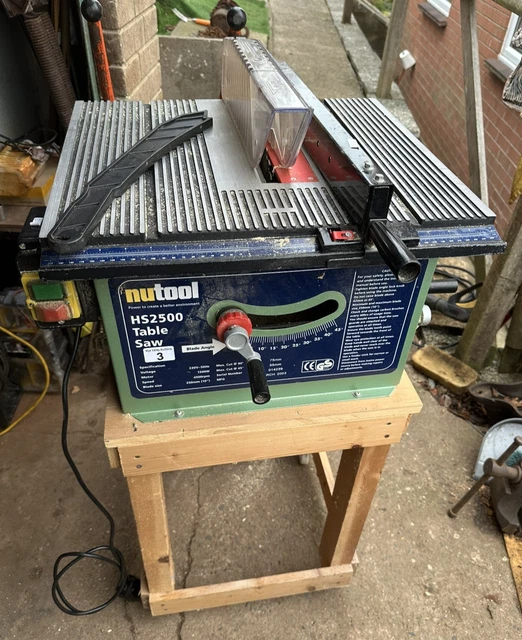 NUTOOL 250MM 10& Table Saw HS2500 - 240V - 1500W - Max 75mm Cut ...