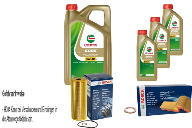 BOSCH INSPECTION SET 8 L Castrol 5W-30 M pour Ssangyong Kyron Actyon I ...