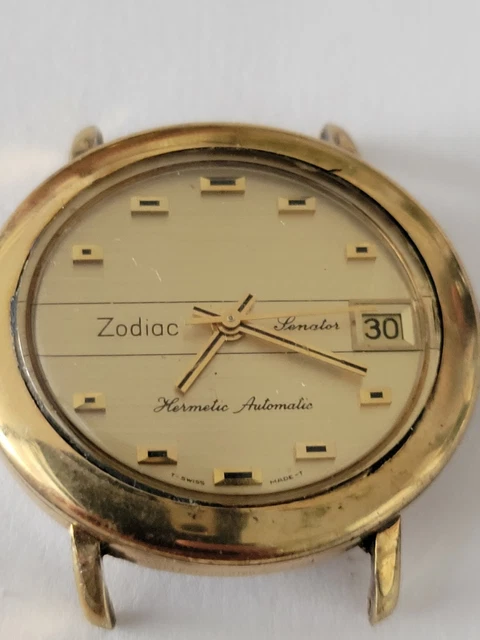 TRÈS RARE MONTRE ZODIAC Hermetic Senator - Automatique -Années 60/70 ...