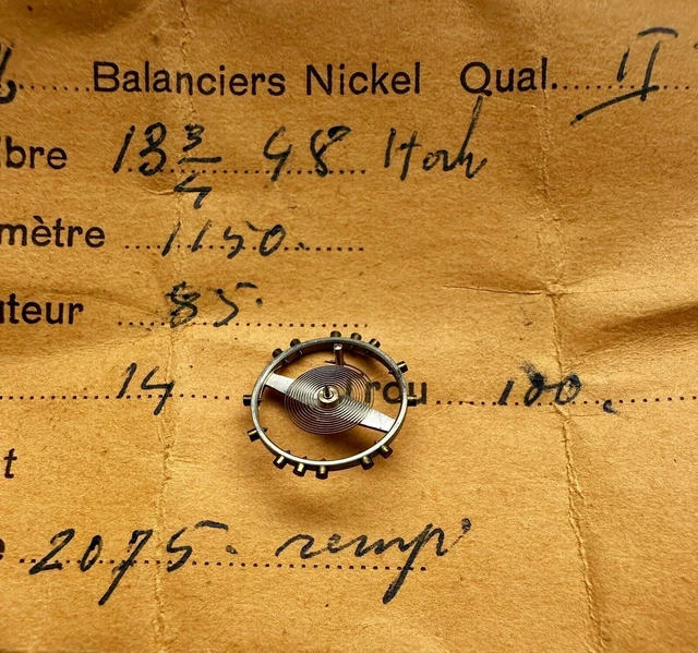 BALANCE WHEEL - Landeron 13 3/4 48 Hahn - Watch Part #721 - Complete £ ...