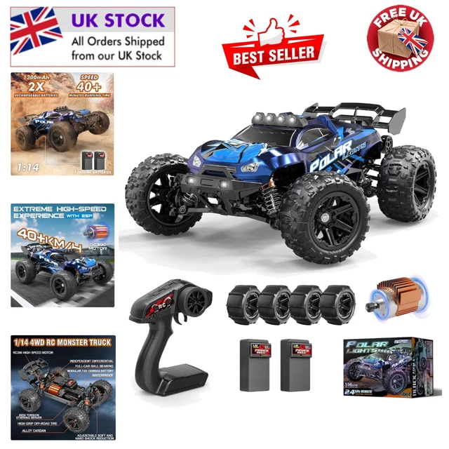 40+ KPH 1:14 Scale Off-Road RC Car with Shock Resistance & Dual ...
