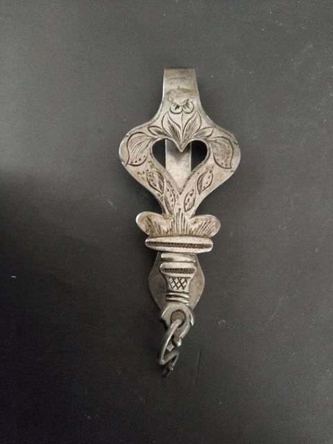 ANCIENNE CLAVET DE chatelaine argent massif - antique sterling silver ...