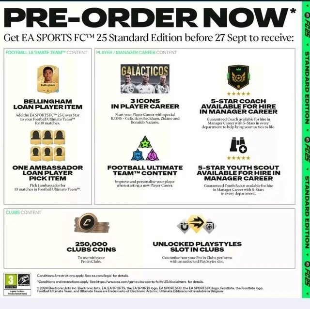 EA SPORTS FC 25 PlayStation Pre-Order Bonus For Ps5. No Game Only Code ...