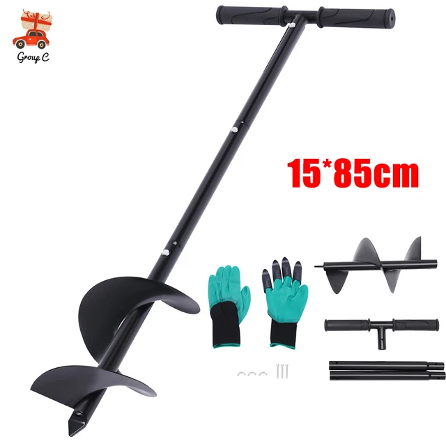 6& FENCE MANUAL Post Hole Auger Hand Drill Post Hole Digger Earth Auger ...