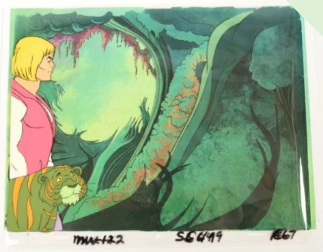 He Manshe Ra Masters Of The Universe Prince Adam And Cringer Original Prod Cel Eur 16430