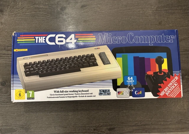 THE C64 MAXI RETRO MICRO Computer CONSOLE Commodore 64 + Joystick £135. ...