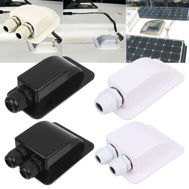 PORTS CABLE ENTRY Gland RV Roof Cable Box Solar Panel Terminal Block ...