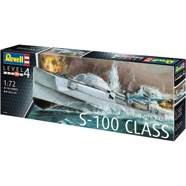 REVELL 05162 S-100 Class German Fast Attack Craft Ship Model Kit WW2 ...