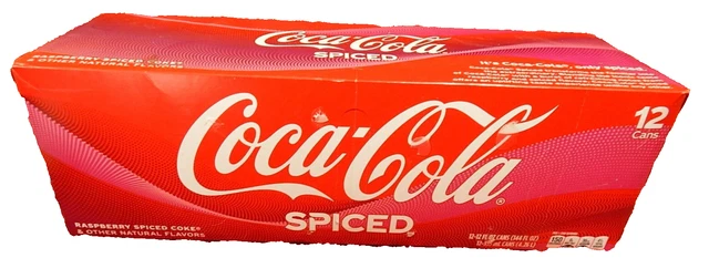 COCA COLA SPICED Raspberry Pack 12 Cans Unopened Limited Edition Soda ...