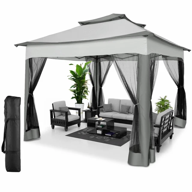 PAVILLON 3X3M 3,3X3,3M & 3,6x3,6m Gartenpavillon Gartenzelt Partyzelt ...