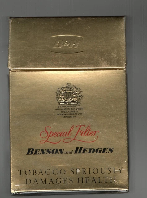 CIGARETTE PACKET-HARD- &BENSON & Hedges" , Filter, Vending, mid-period ...