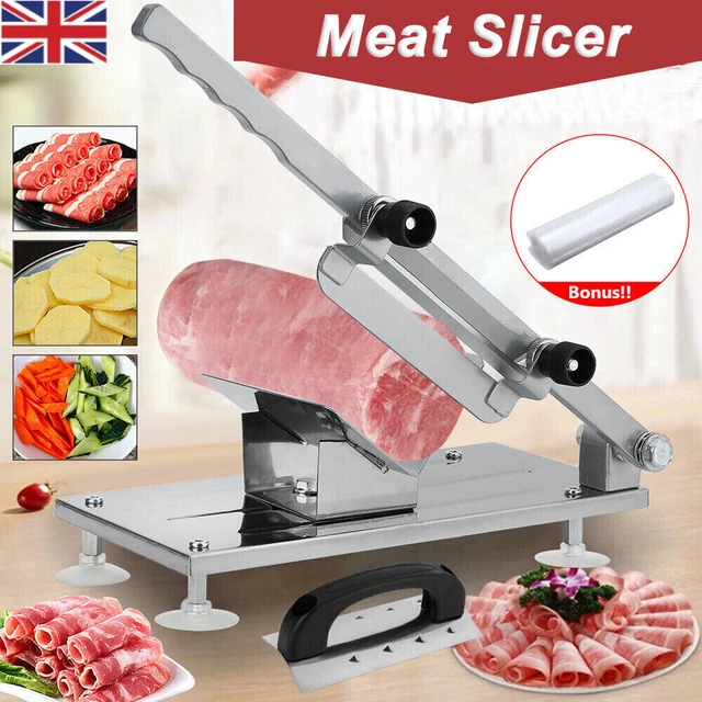 MANUAL MEAT SLICER Cheese Beef Mutton Ham Bacon Slice Cutter Cuttting ...