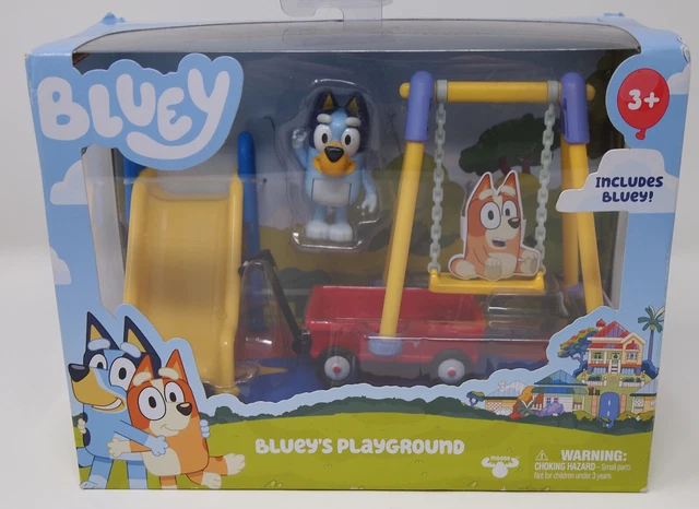 NEW THE WORLD of Bluey Bluey's Playground Swingset Figurine Action ...