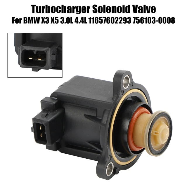 TURBOCHARGER SOLENOID VALVE For BMW X3 X5 3.0L 4.4L 11657602293 756103 ...