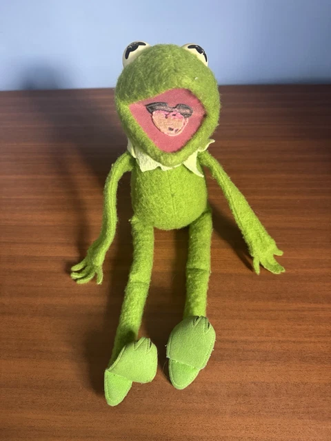 VINTAGE KERMIT THE Frog Plush Soft Toy 1976 Fisher Price The Muppets £ ...