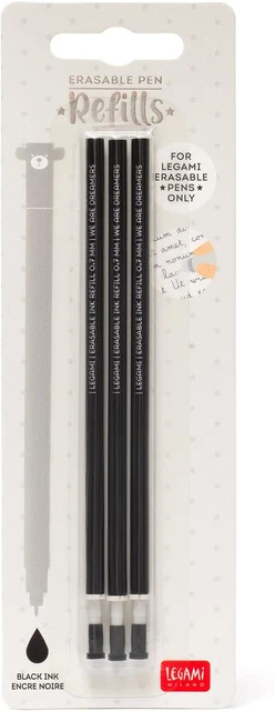 - ERASABLE GEL Pen Refill Set of 3 - Height 13Cm - Heat Sensitive Ink ...