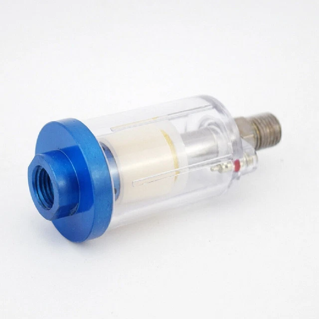 1/4& INLINE AIR Filter& Water Trap HVLP Spray Gun Airbrush Hose Paint ...