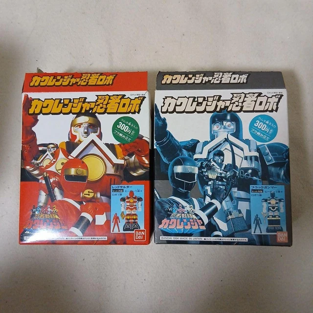 POWER RANGERS ALIEN Ninja Kakuranger Robo Rojo Negro Minipla set BANDAI ...