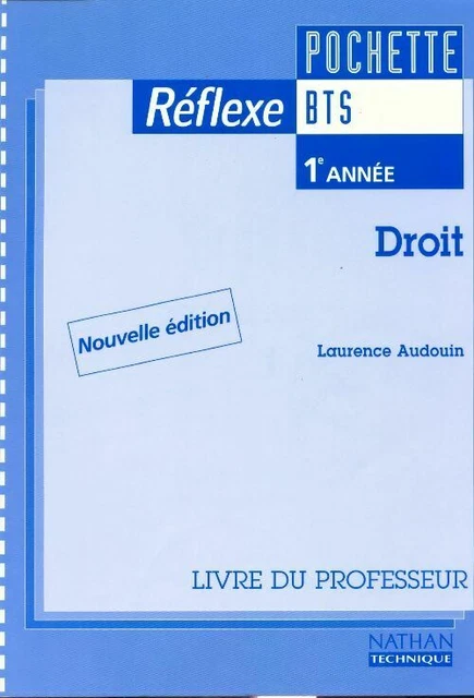 2086696 - DROIT BTS 1ère année. Livre du professeur - Laurence Audouin EUR 19,99 - PicClick FR
