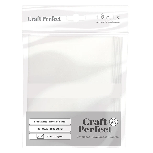 CRAFT PERFECT US A2 Envelopes 50/Pkg-White - 5A00229C-1G4XZ £13.01 ...