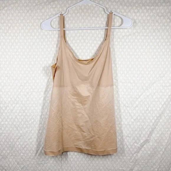SPANX WOMEN CAMI Top Sz 2X Plus Cream Nude Spanxshape Invisible ...