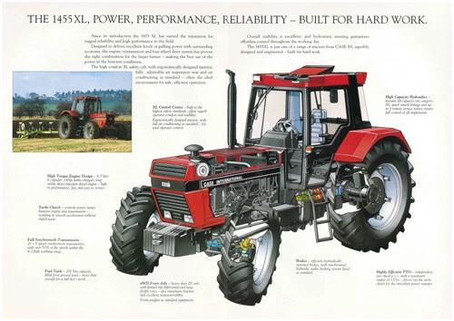A3 CASE IH International Tractor Cutaway Brochure Poster Leaflet CASE ...