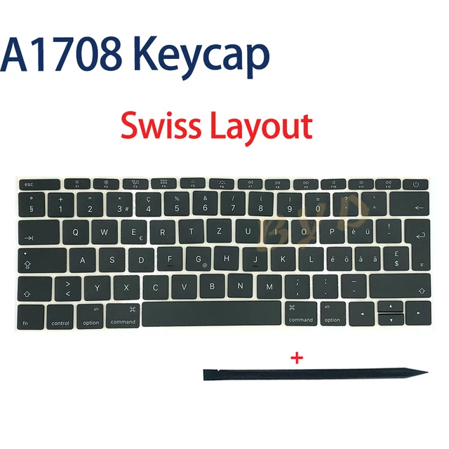 NEW A1708 KEYCAPS Keycap Swiss Layout For Macbook Pro Retina 13 "A1708 ...