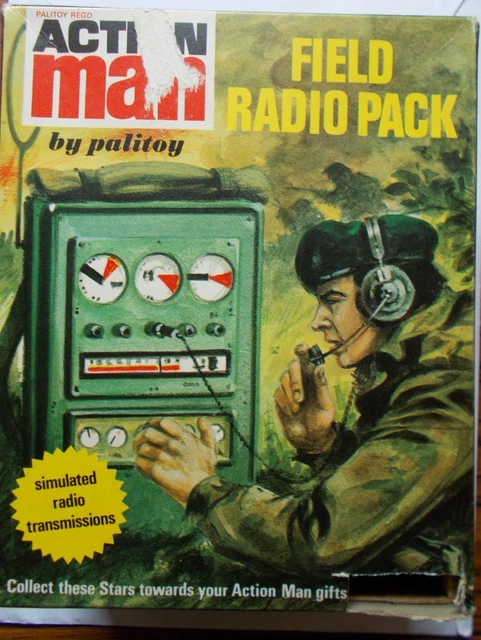 ACTION MAN FIELD Radio Pack Palitoy Circa 1974 Original Box VINTAGE £21 ...