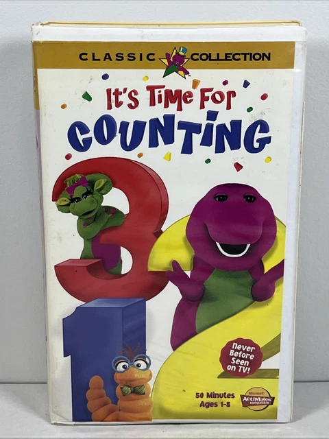 BARNEY: IT'S TIME for Counting (VHS, 1997) TESTED $15.99 - PicClick CA