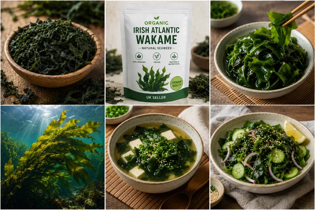 ORGANIC IRISH ATLANTIC Wakame Seaweed Natural Dried UK Seller £29.99 ...