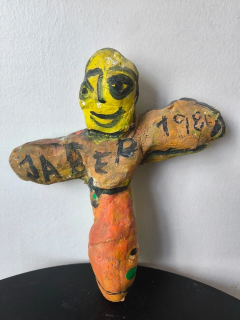 JABER SCULPTURE CRUCIFIX Art Brut Outsider Piece rare 1980 EUR 175,00 ...