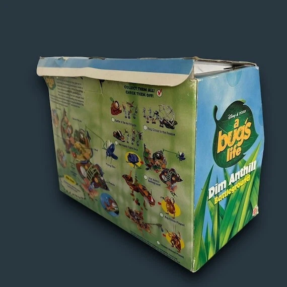 VINTAGE DISNEY PIXAR A Bug's Life Dim Anthill Mattel Toy Figure Set £24 ...
